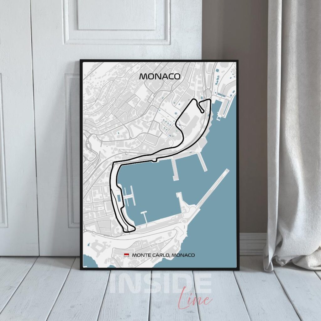 Monaco F1 Circuit Canvas Print: Formula 1 Racing Art – Inside Line Studio